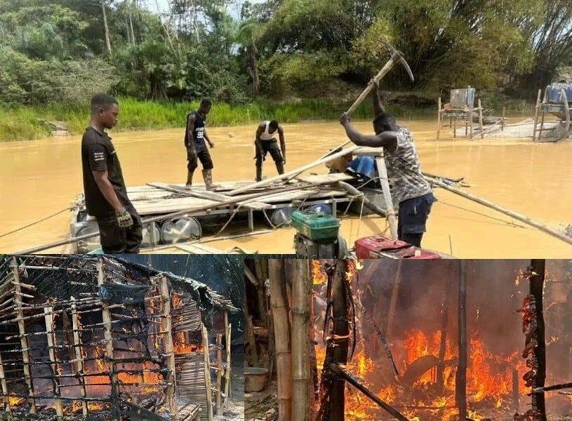 NAIMOS Task Force storms Ankobra River, crushes illegal mining ...